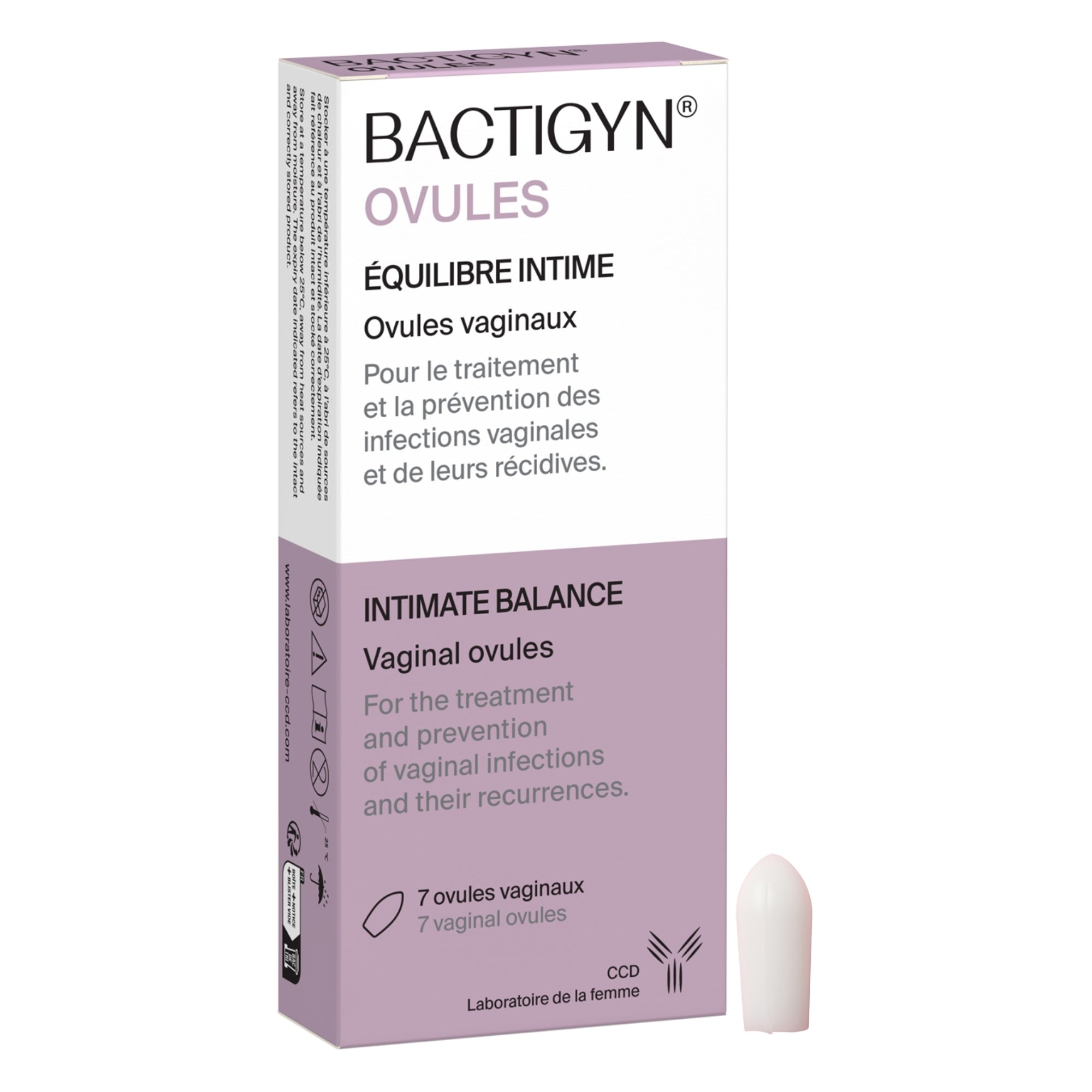 Bactigyn Ovules - Equilibre intime - Postbiotiques - 7 ovules – Gyngyn
